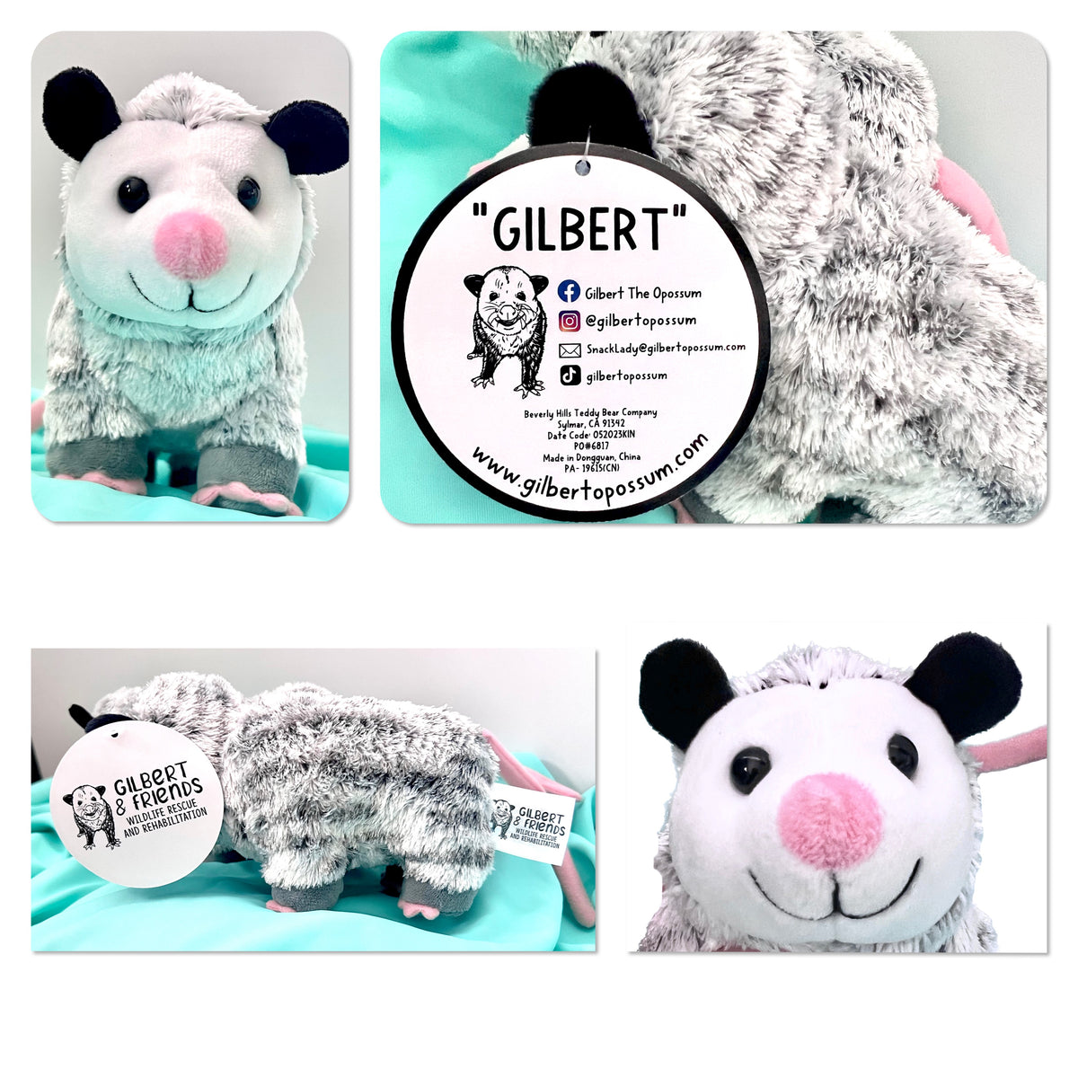 Gilbert The Opossum Plushie – Gilbert and Friends